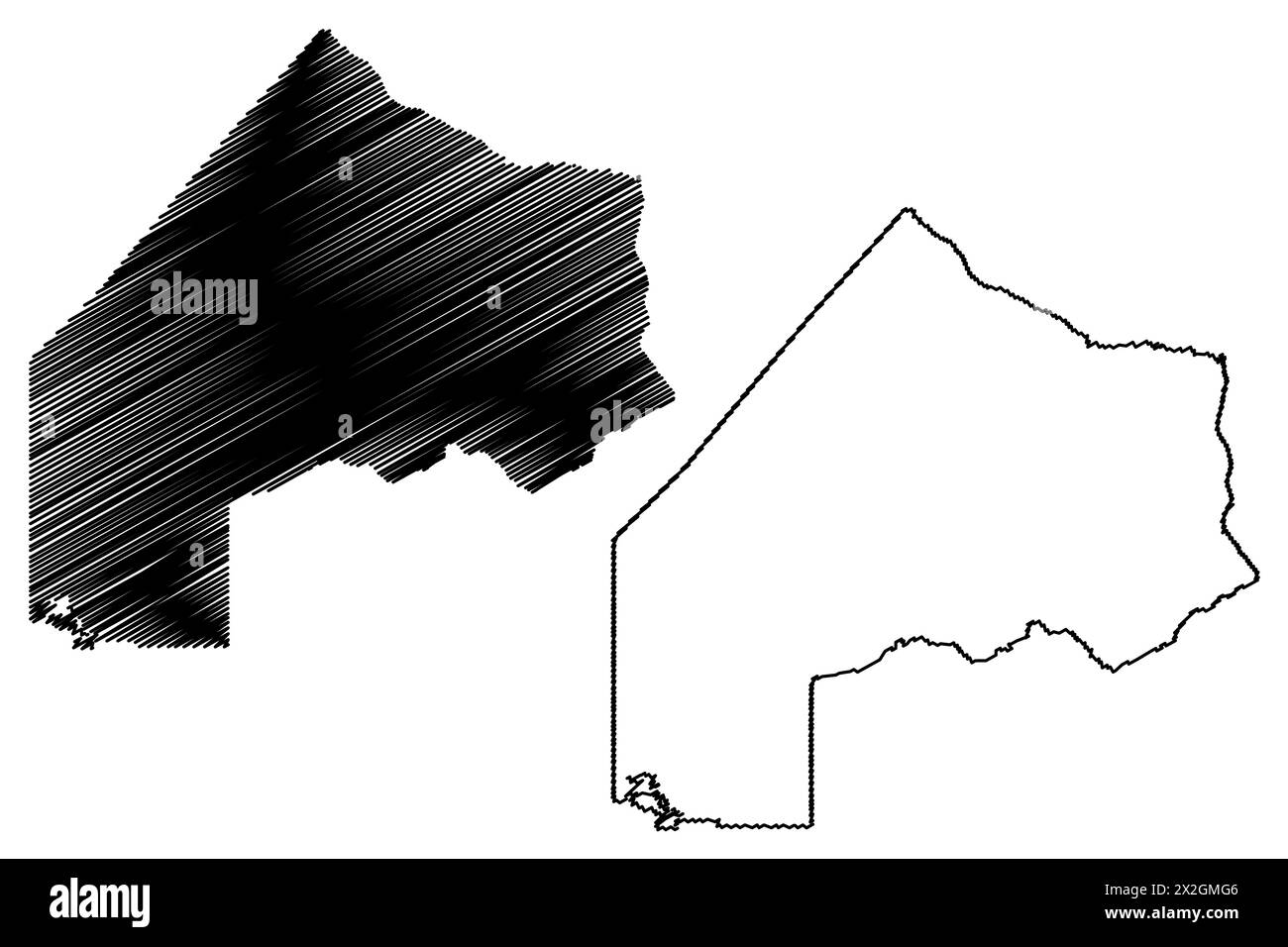 Kenora District (Canada, Ontario Province, North America) map vector ...