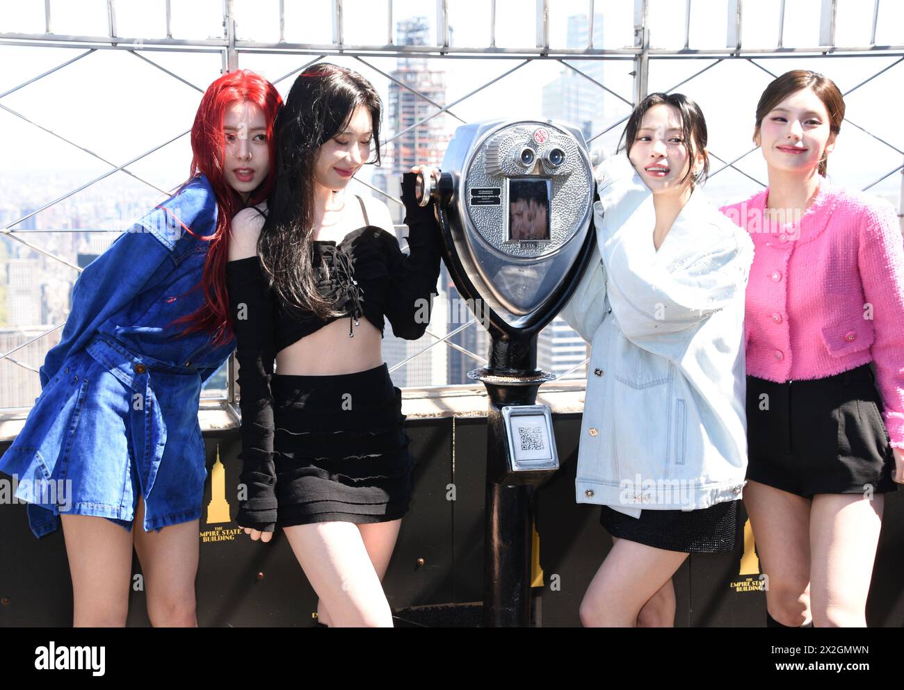 New York, NY, USA. 22nd Apr, 2024. K-Pop Superstars ITZY visit the ... New York, NY, USA. 22nd Apr, 2024. K-Pop Superstars ITZY visit the ...