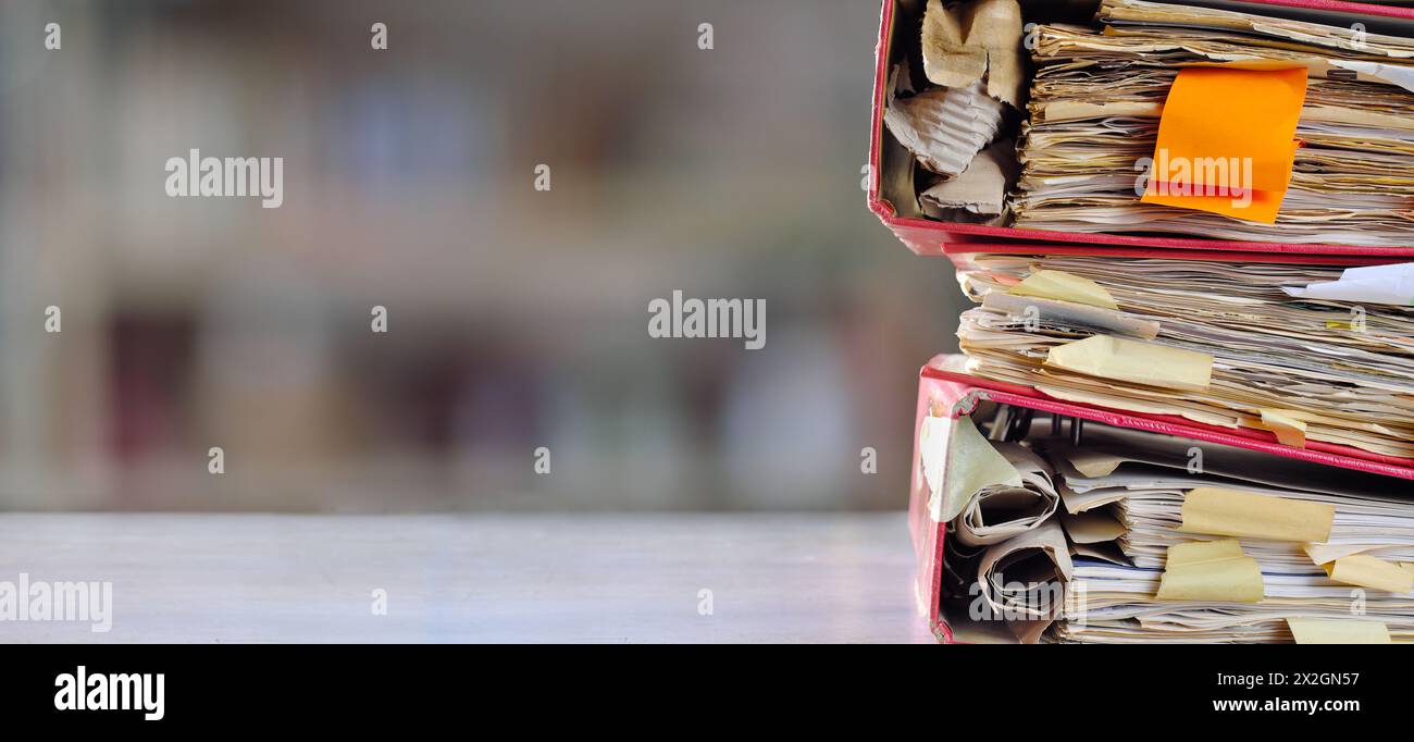 messy file folders,red tape, bureaucracy,aministration,business concept ...