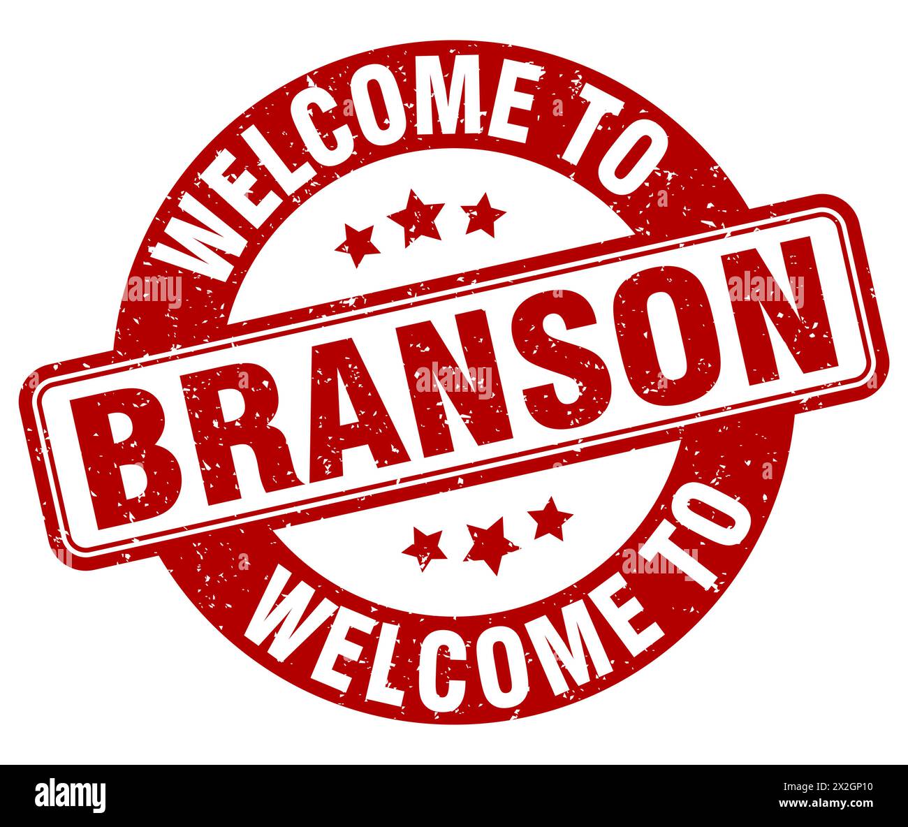 Welcome to Branson stamp. Branson round sign isolated on white ...