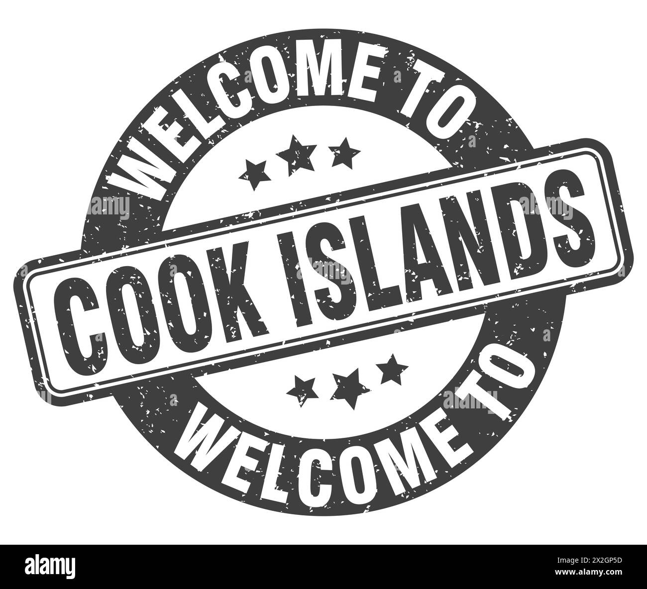 Welcome to Cook Islands stamp. Cook Islands round sign isolated on ...