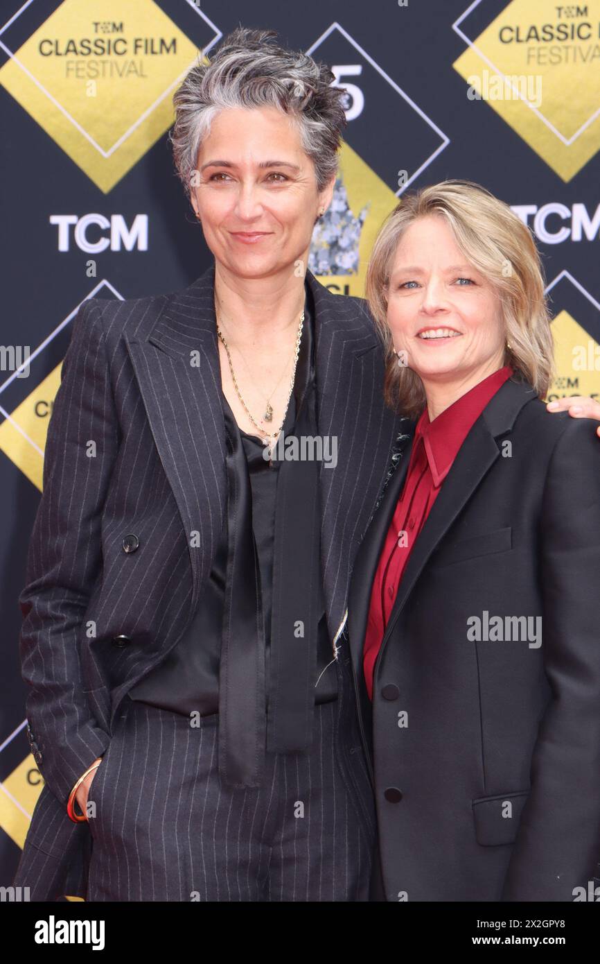 Alexandra Hedison, Jodie Foster 04/19/2024 The Hand & Footprint ...