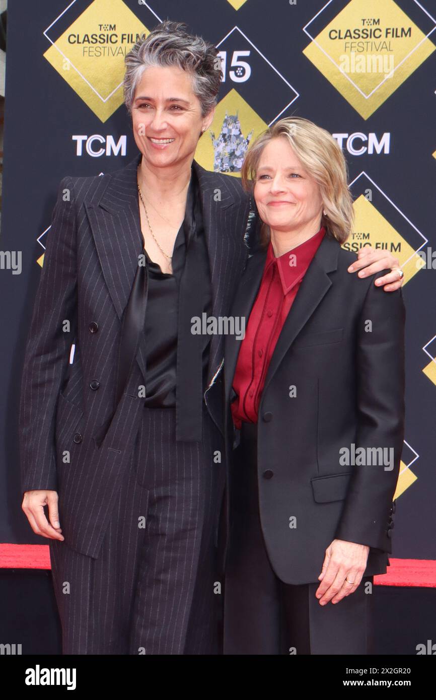 Alexandra Hedison, Jodie Foster 04/19/2024 The Hand & Footprint ...
