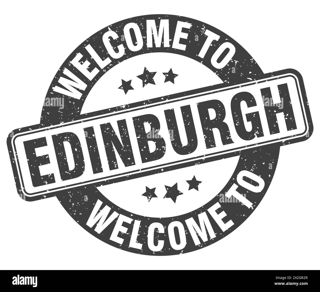 Welcome to Edinburgh stamp. Edinburgh round sign isolated on white ...