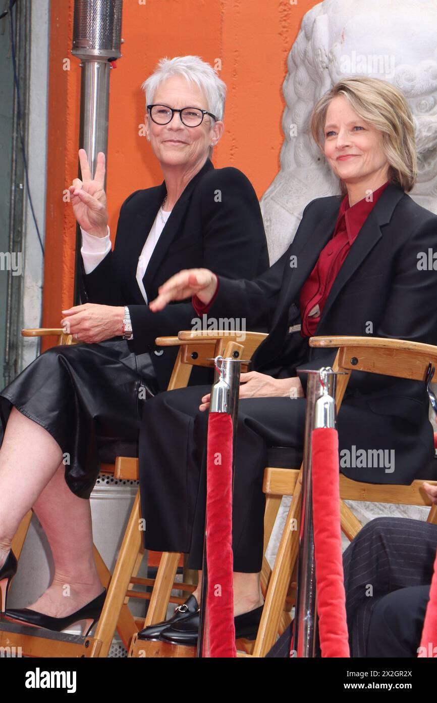 Jamie Lee Curtis, Jodie Foster 04/19/2024 The Hand & Footprint Ceremony ...