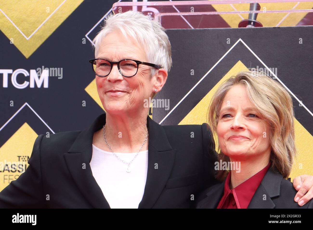 Jamie Lee Curtis, Jodie Foster 04/19/2024 The Hand & Footprint Ceremony ...