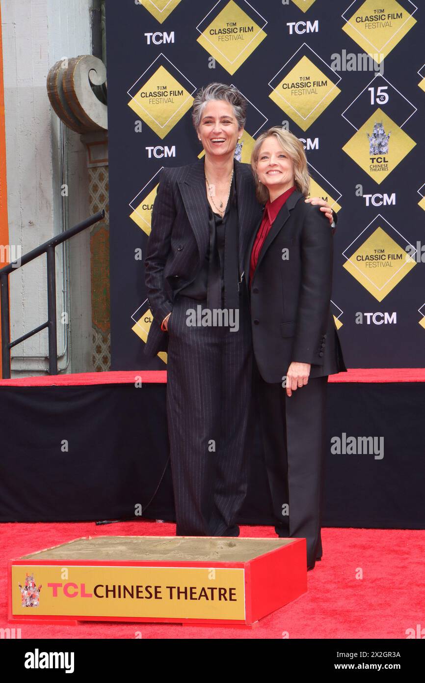 Alexandra Hedison, Jodie Foster 04/19/2024 The Hand & Footprint ...