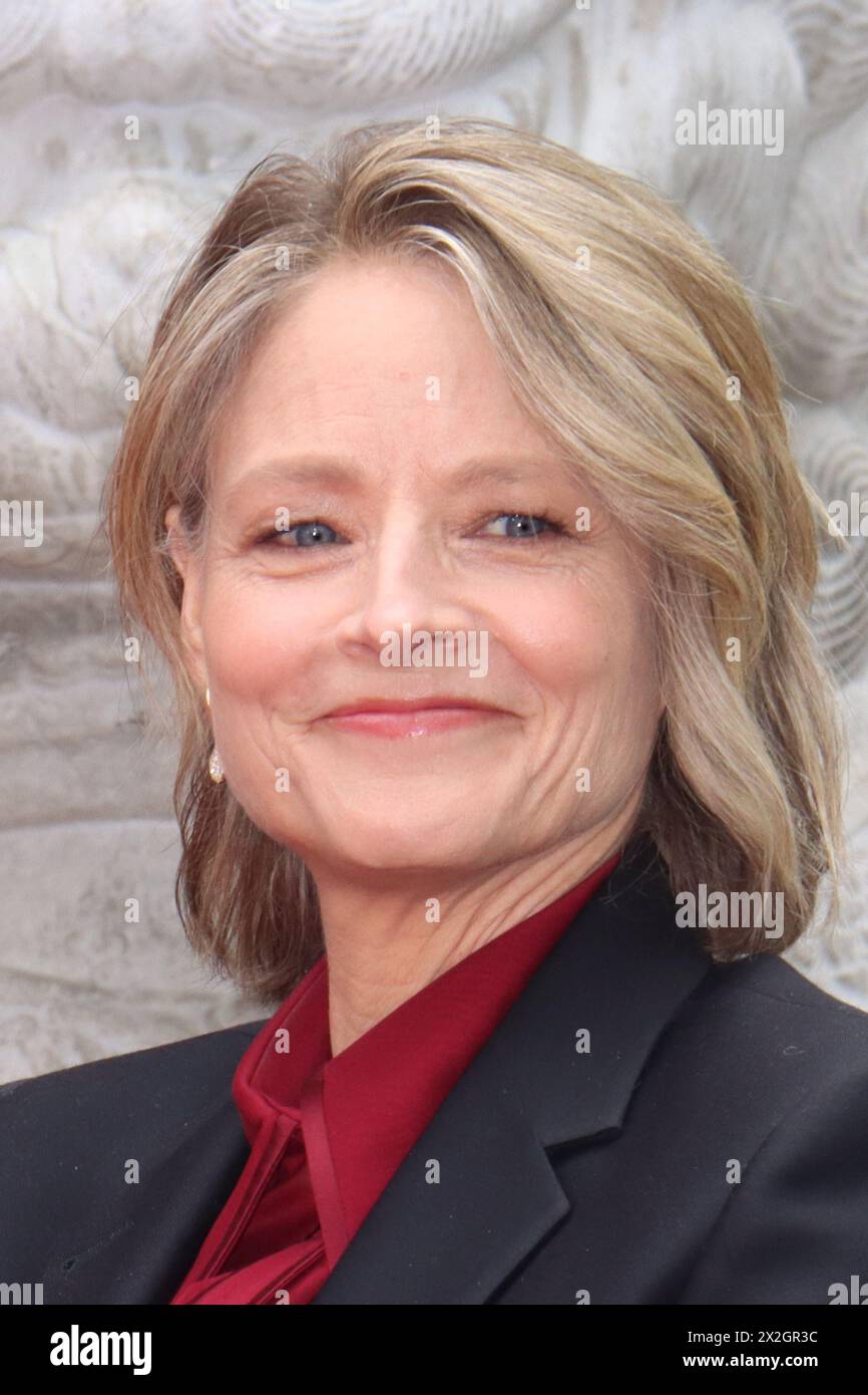 Jodie Foster 04/19/2024 The Hand & Footprint Ceremony honoring Jodie ...