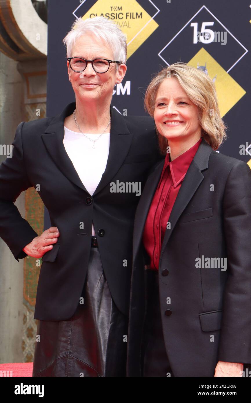 Jamie Lee Curtis, Jodie Foster 04/19/2024 The Hand & Footprint Ceremony ...