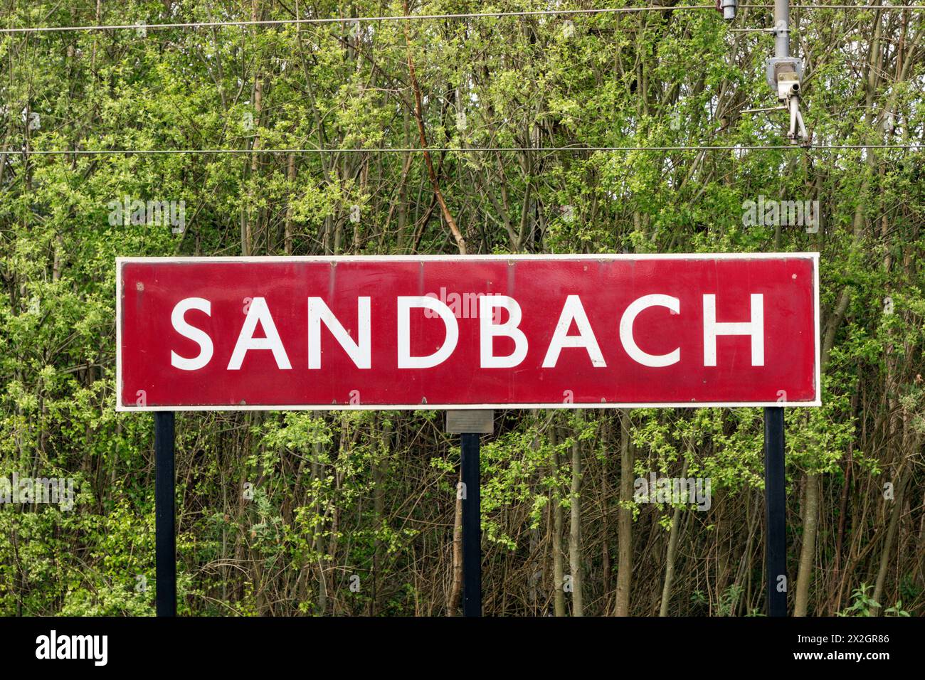 Sandbach railway station sign hi-res stock photography and images - Alamy
