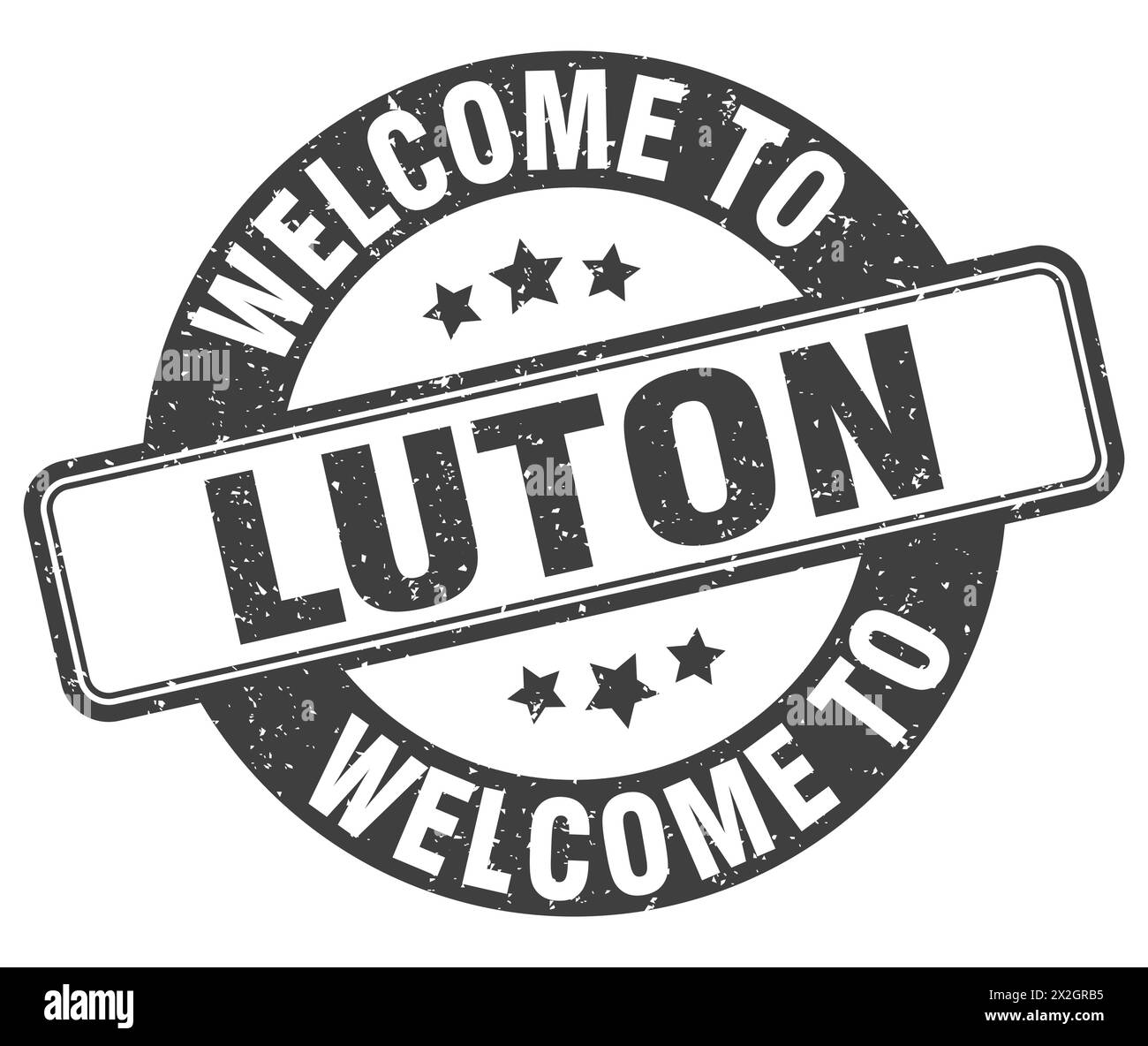 Welcome to Luton stamp. Luton round sign isolated on white background ...