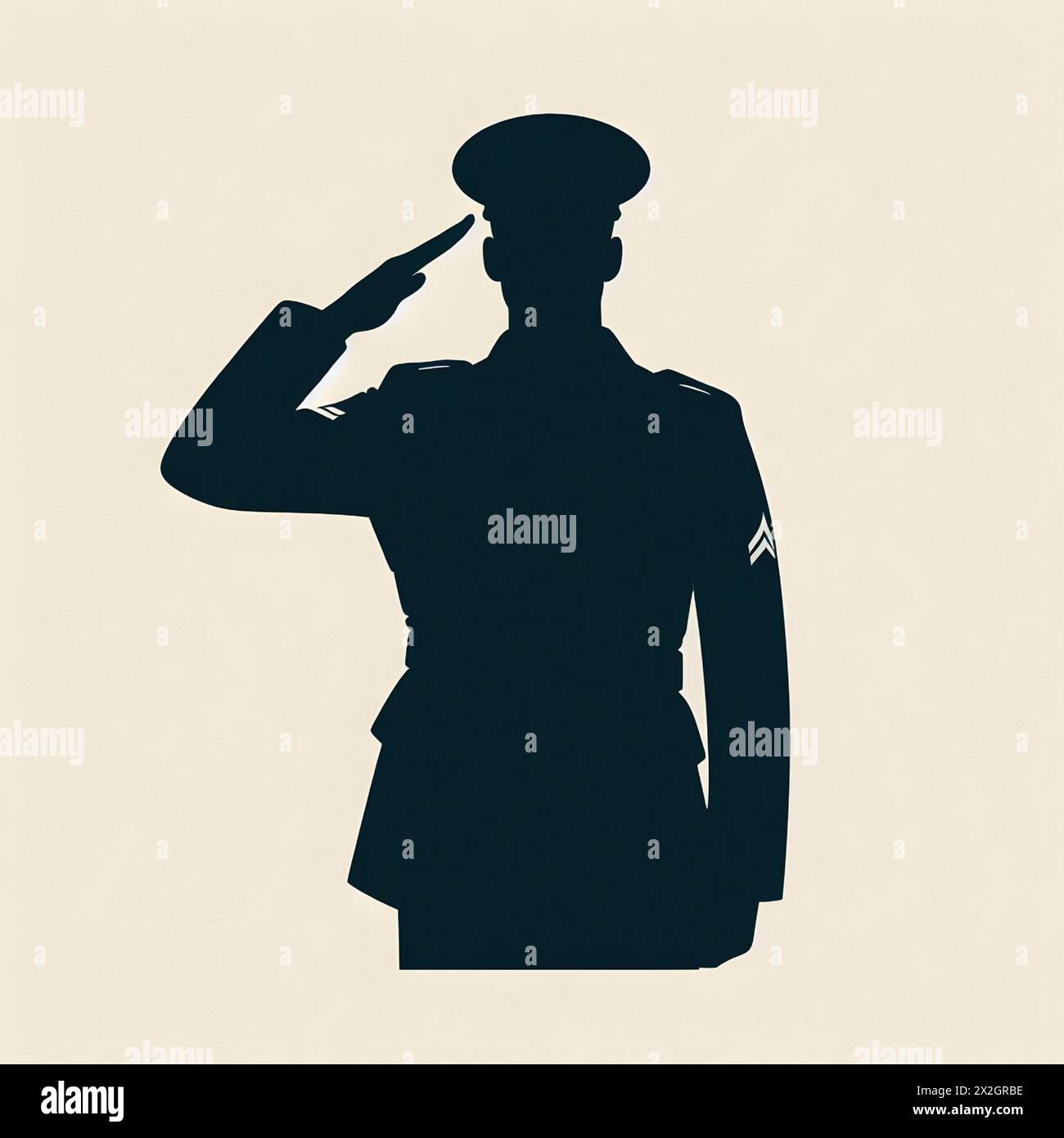 CORPORAL ARMY SALUTING POSE FACING FRONT VECTOR ILLUSTRATION Stock ...
