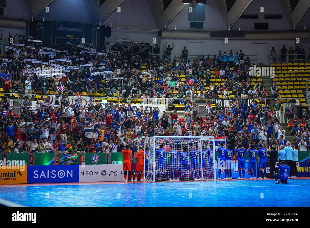 Bangkok, Thailand. 21st Apr, 2024. Thailand fans seen cheering during ...