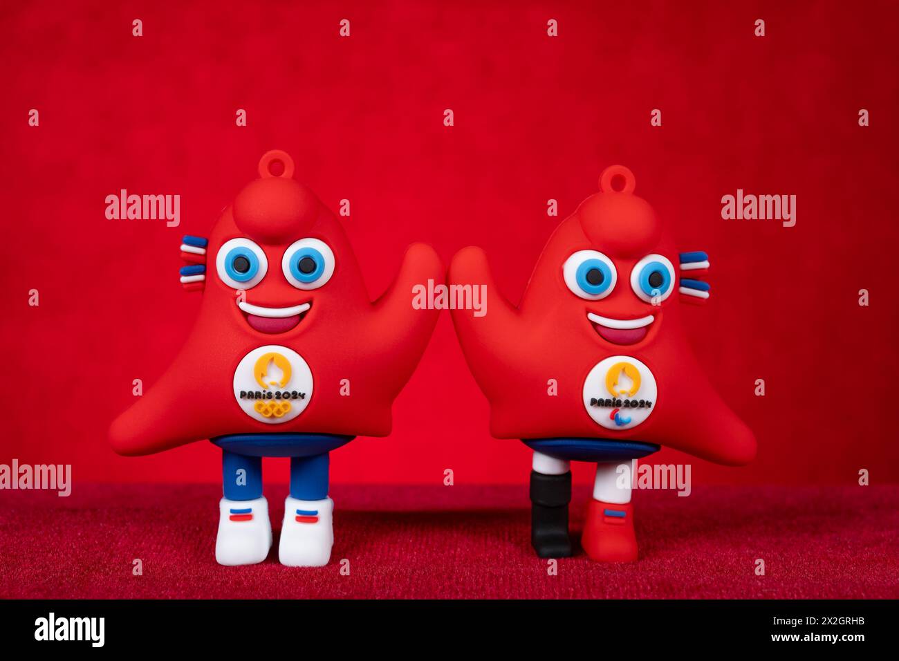 ZHONGSHAN China-April 22 2024: 2024 Paris Olympic Games and Paralympic ...