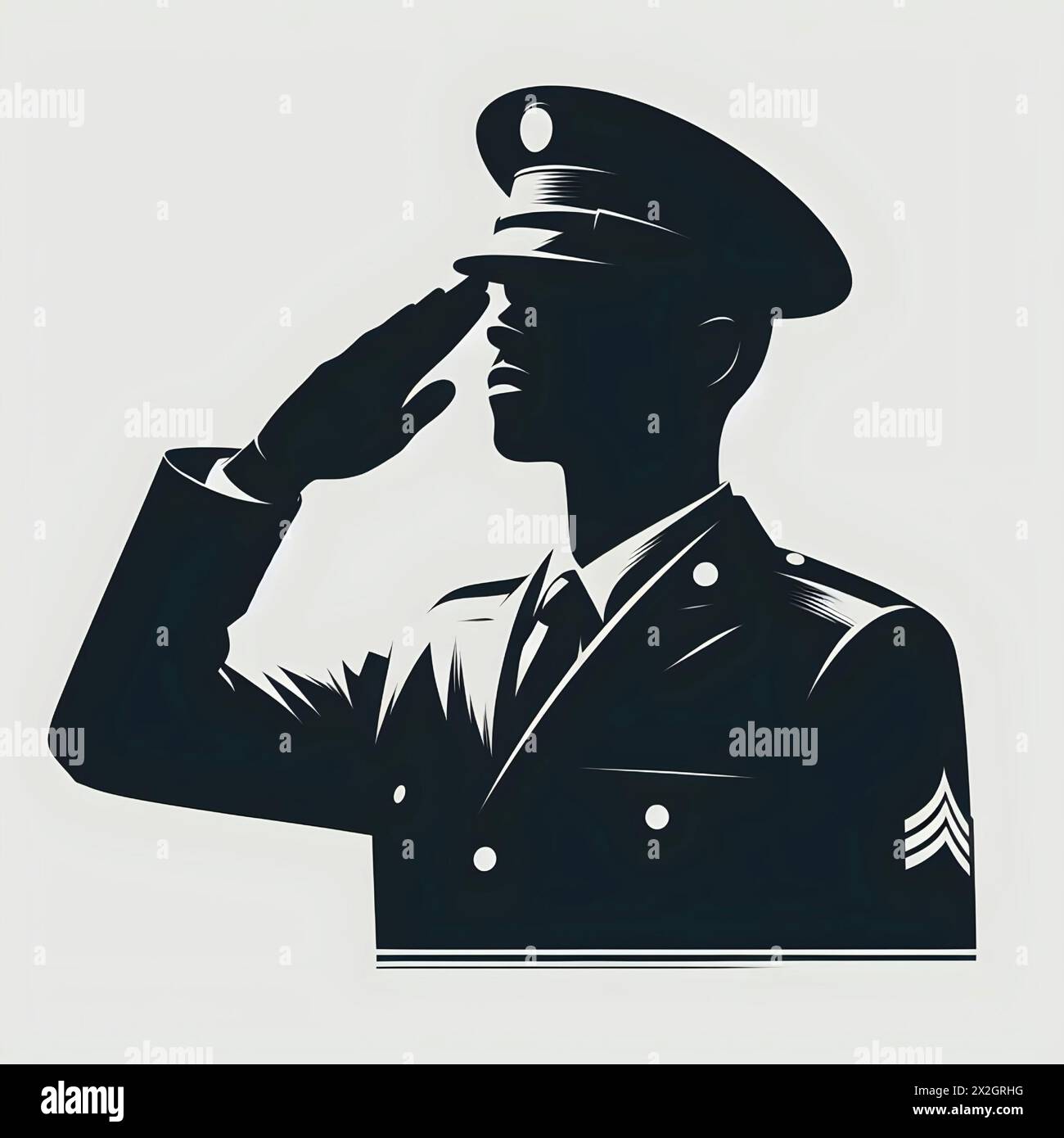 SERGEANT ARMY SALUTING POSE VECTOR ILLUSTRATION Stock Vector Image ...
