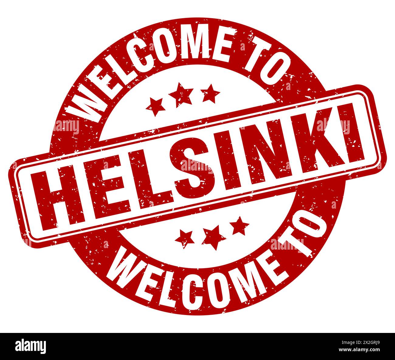 Welcome to Helsinki stamp. Helsinki round sign isolated on white ...