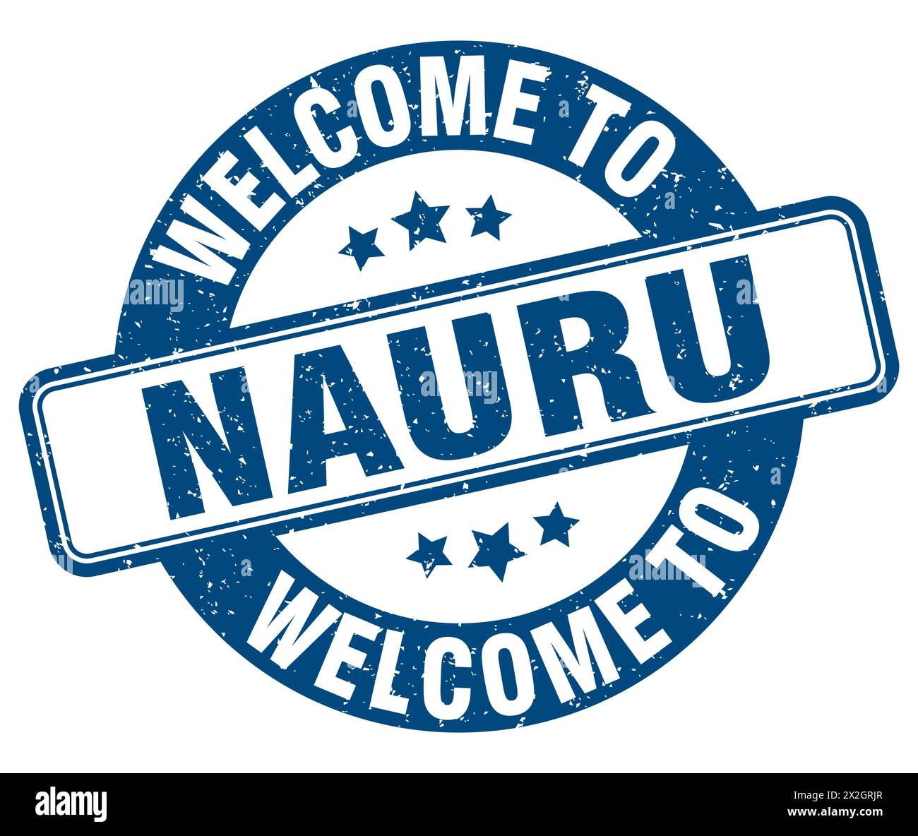 Welcome to Nauru stamp. Nauru round sign isolated on white background ...