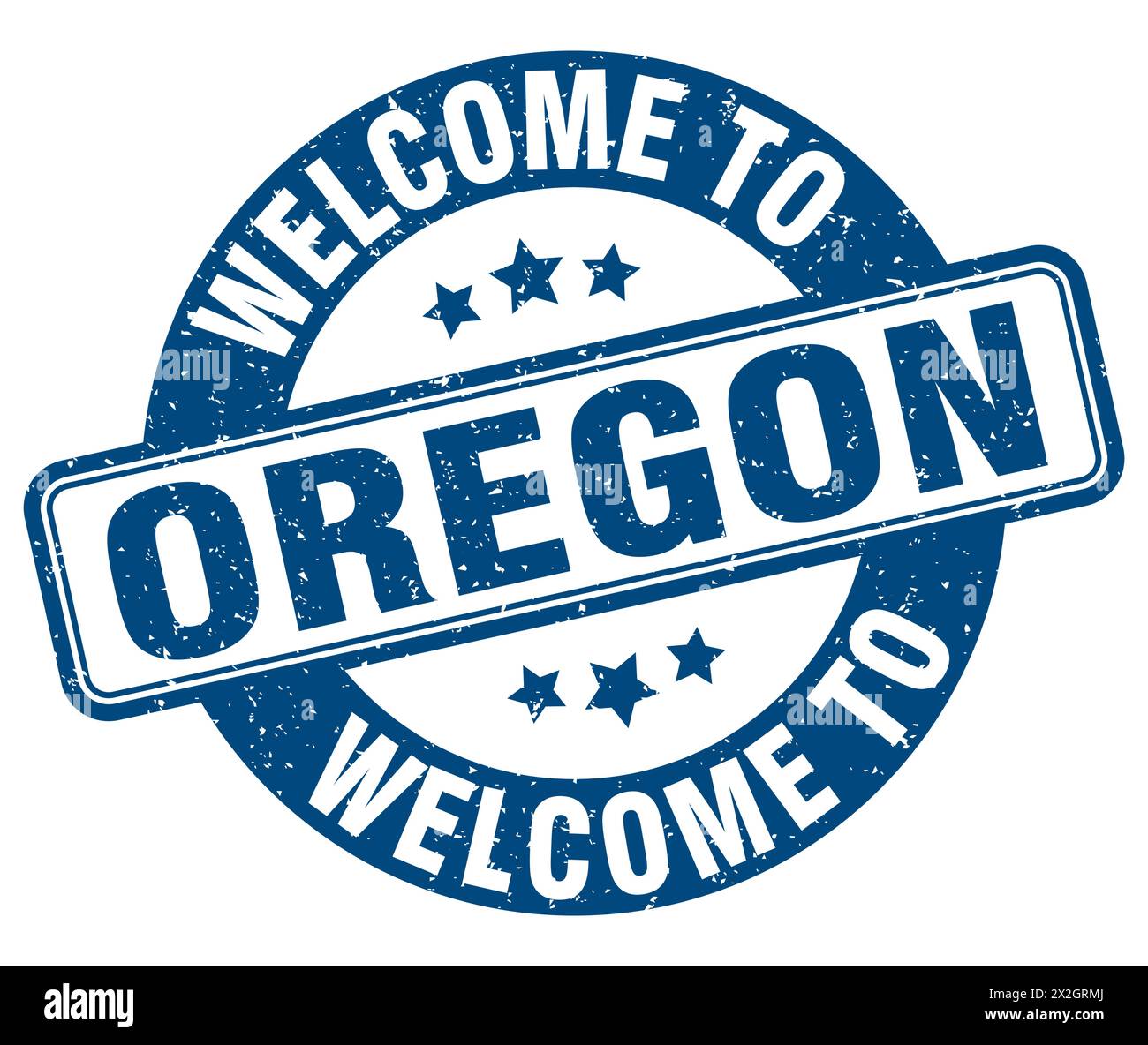 Welcome to Oregon stamp. Oregon round sign isolated on white background ...