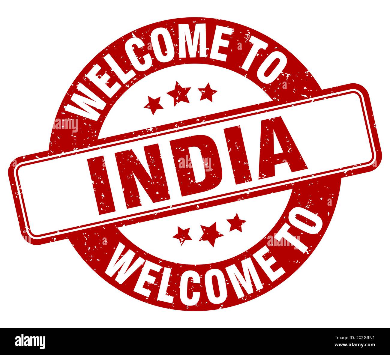 Welcome to India stamp. India round sign isolated on white background ...