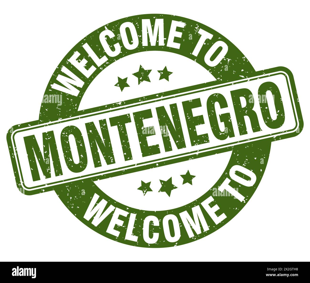 Welcome to Montenegro stamp. Montenegro round sign isolated on white ...