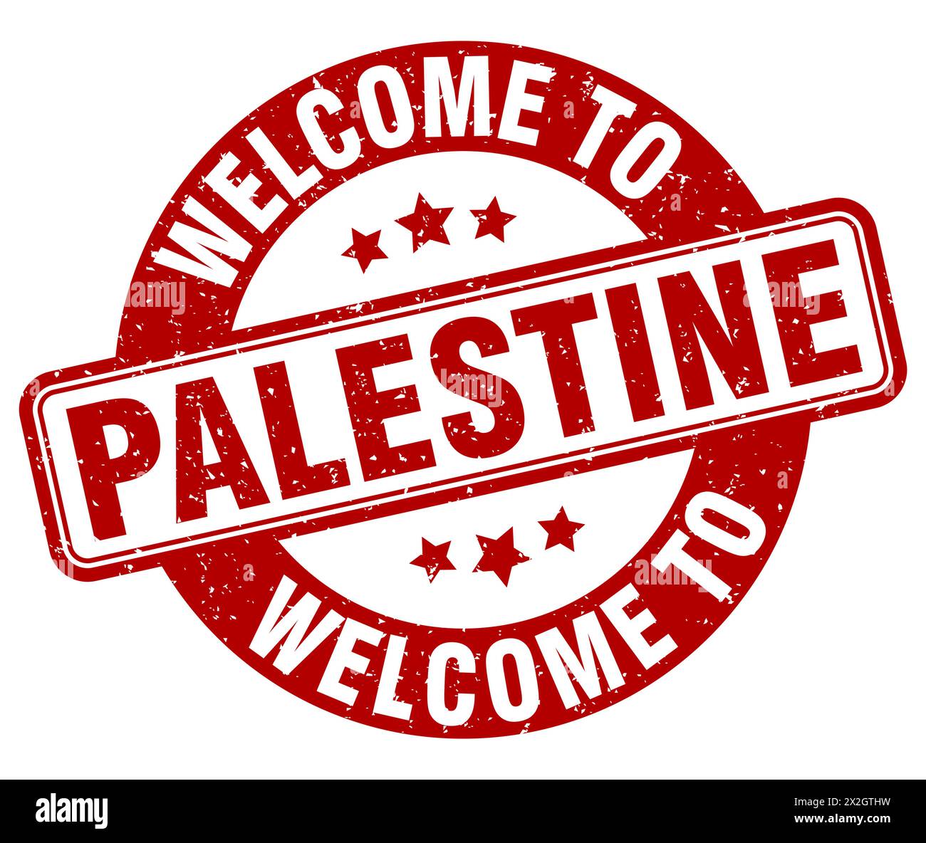 Welcome to Palestine stamp. Palestine round sign isolated on white ...