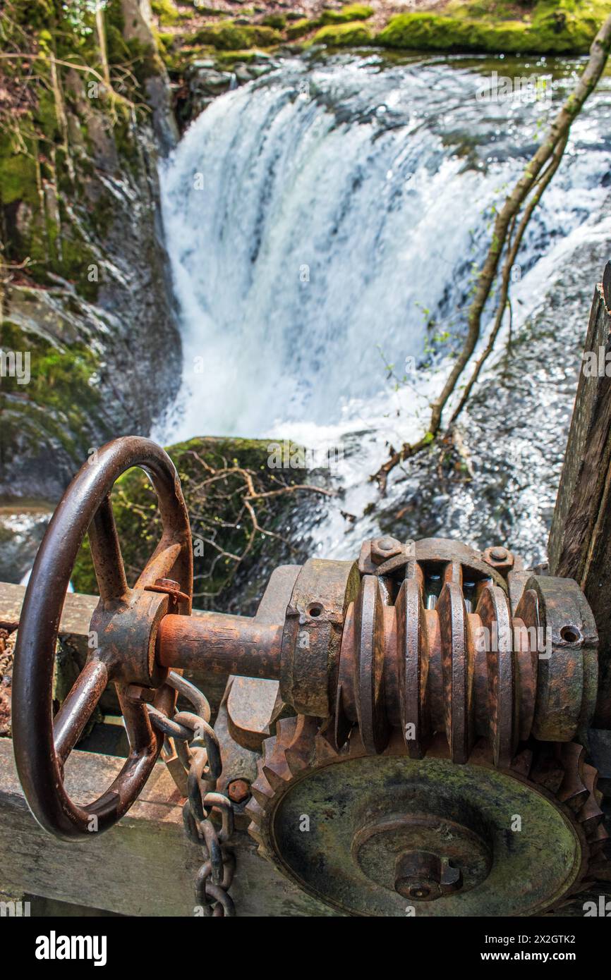 Dyfi Furnace - the Waterfall at Furnace ( River Einion Stock Photo - Alamy