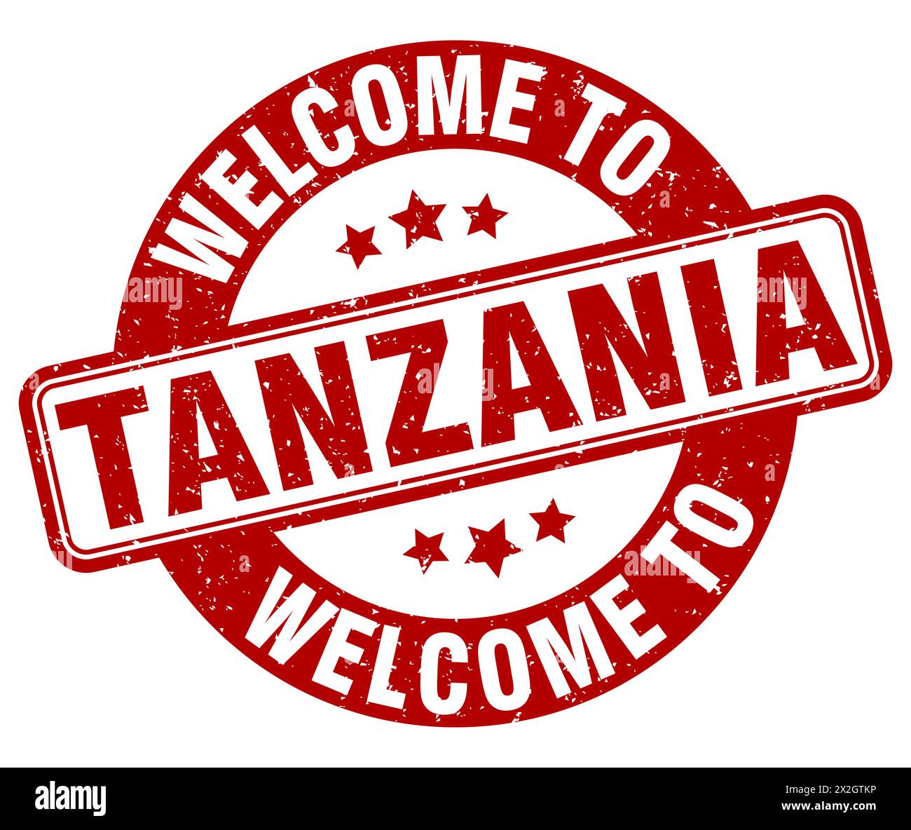 Welcome to Tanzania stamp. Tanzania round sign isolated on white ...