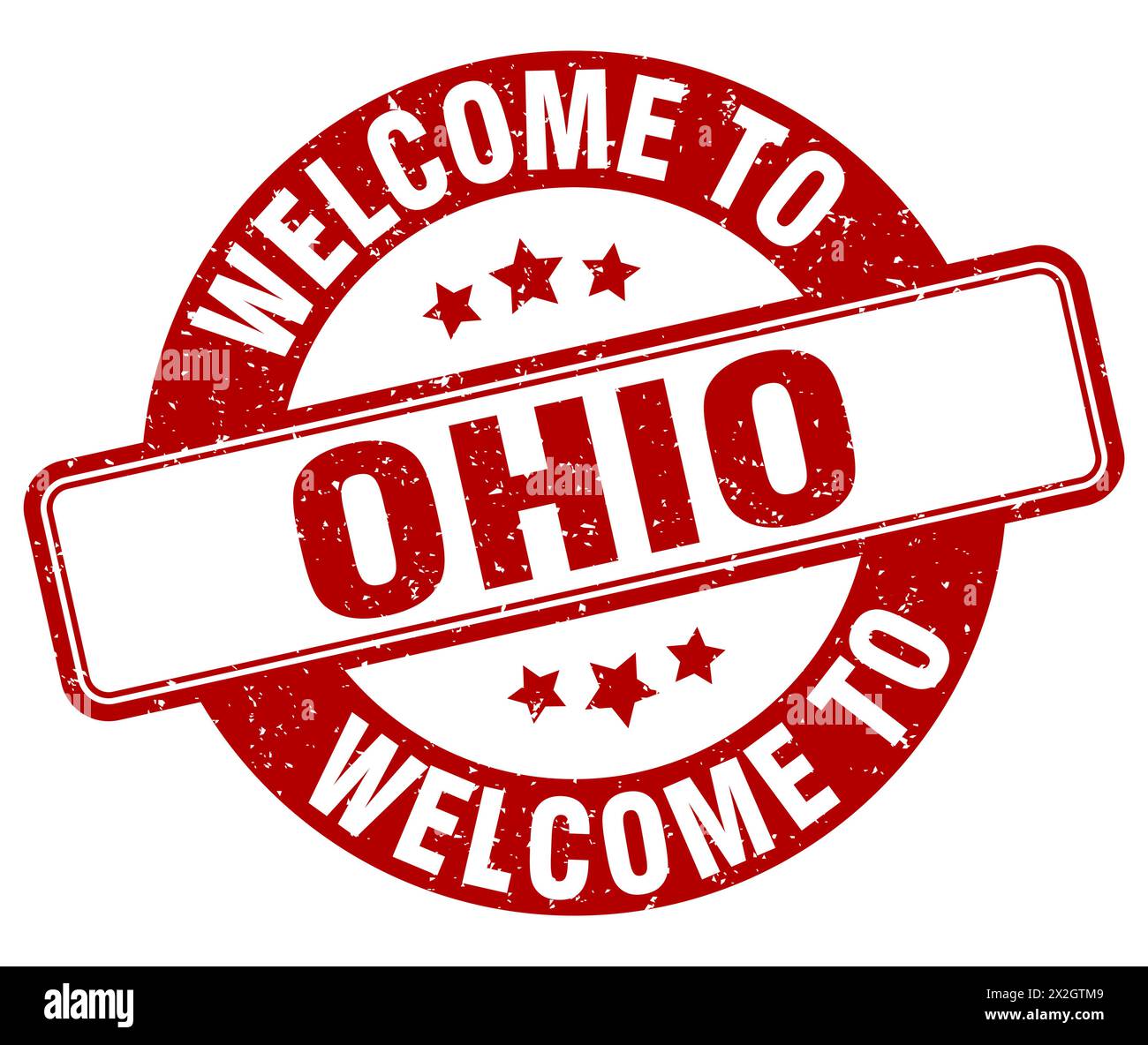 Welcome to Ohio stamp. Ohio round sign isolated on white background ...