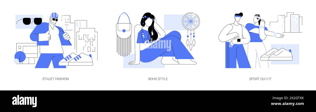 Clothing style isolated cartoon vector illustrations se Stock Vector ...