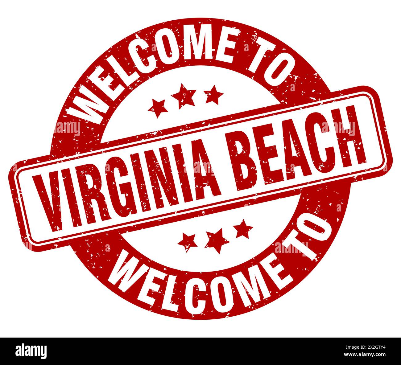 Welcome to Virginia Beach stamp. Virginia Beach round sign isolated on ...