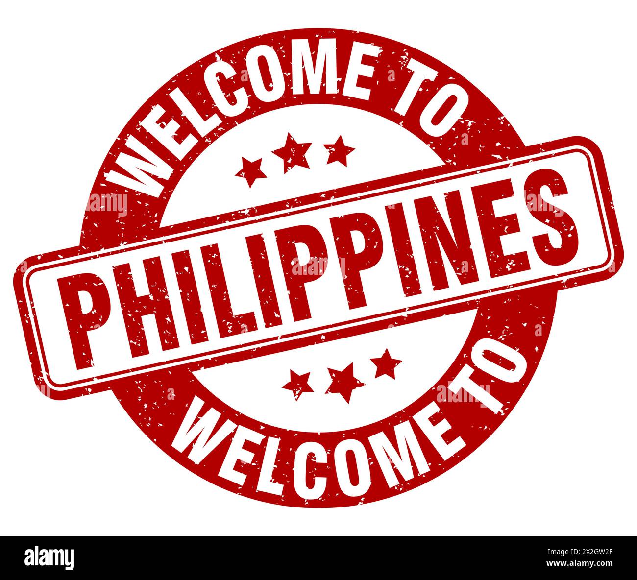 Welcome to Philippines stamp. Philippines round sign isolated on white ...