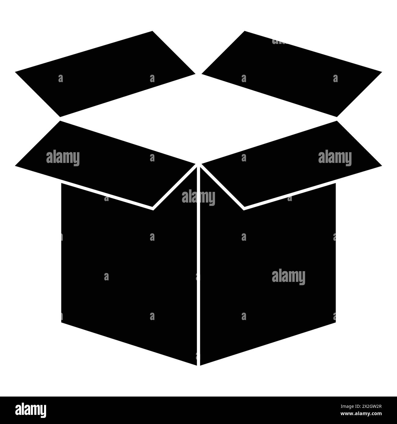 Box simple icon. Box in flat style. Paper, Carton, Cardboard box symbol ...