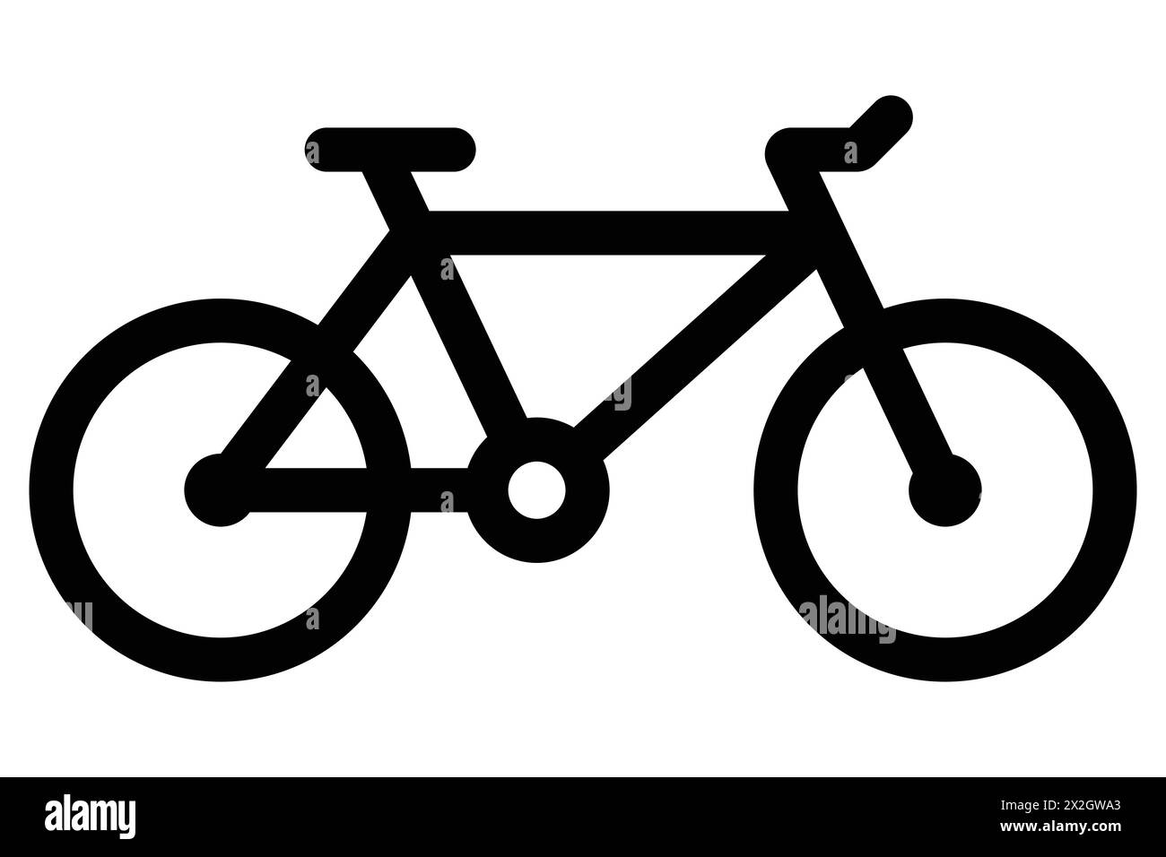 Bike Bicycle icon on white background. Fitness line art for apps ...