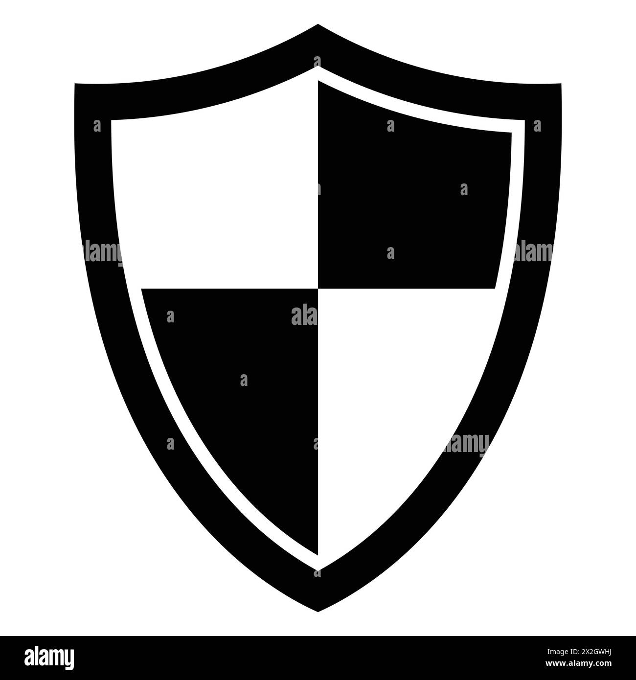Shield Vector Icon In Flat Style Protect Security Symbol Sign Logo