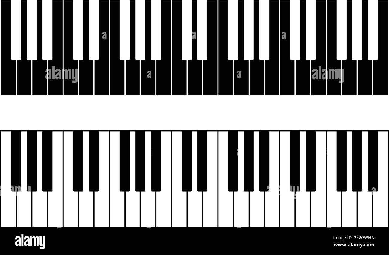 Set of Piano icon in flat Style. Keyboard signs, musical instrument ...