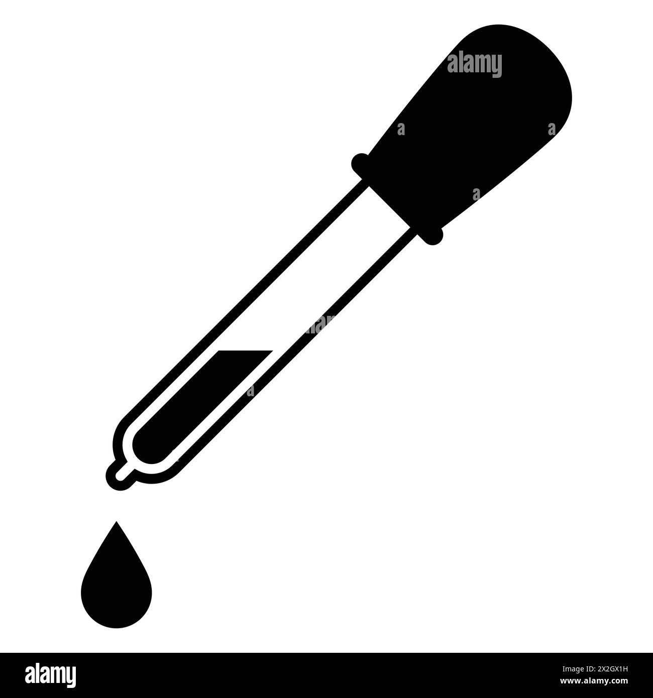 Dropper vector flat pictogram illustration. Pipette and drop sign ...