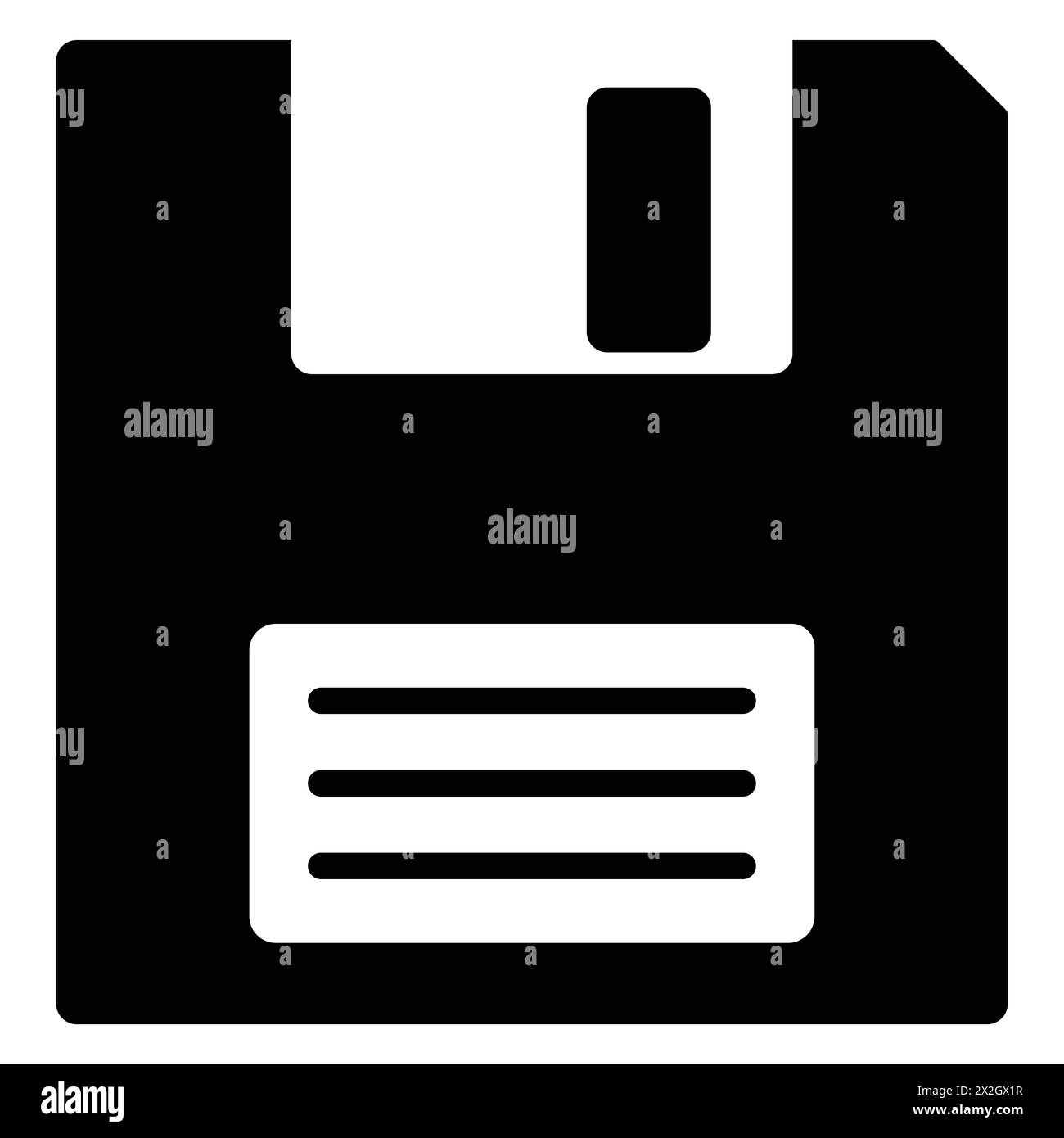 Floppy disk retro icon Black and White Stock Photos & Images - Alamy