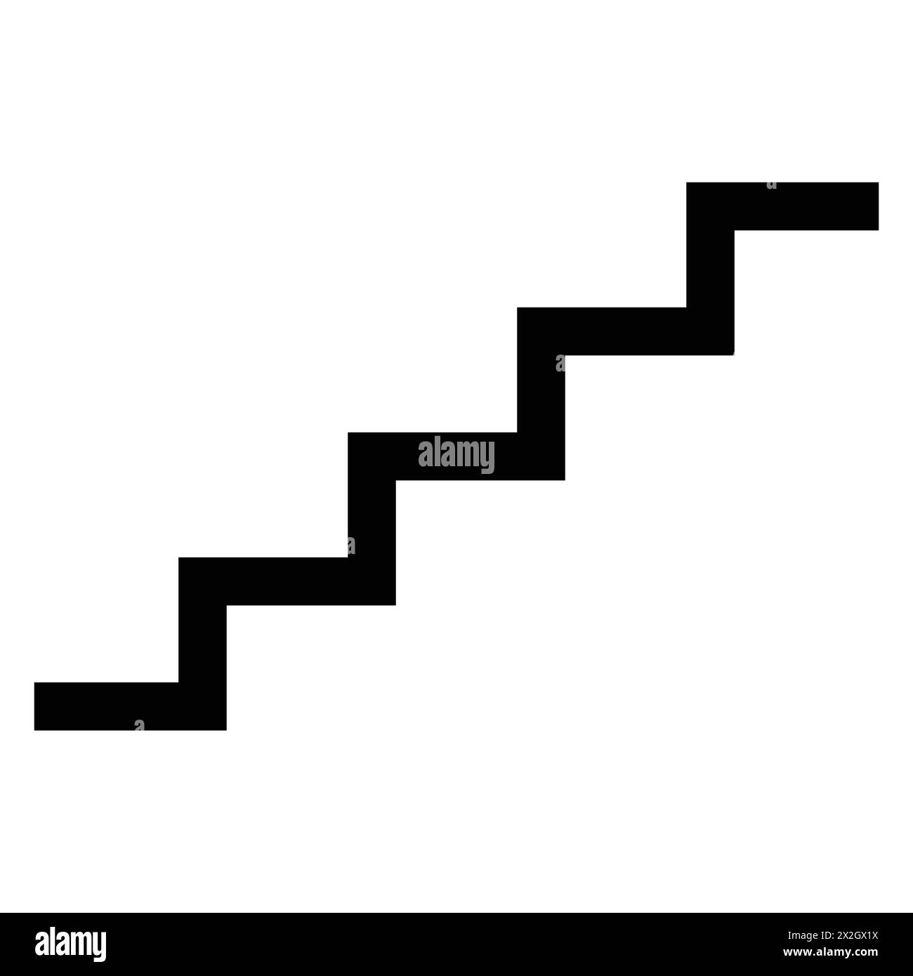 Staircase, stairs or stairwell sign line art vector icon for print ...