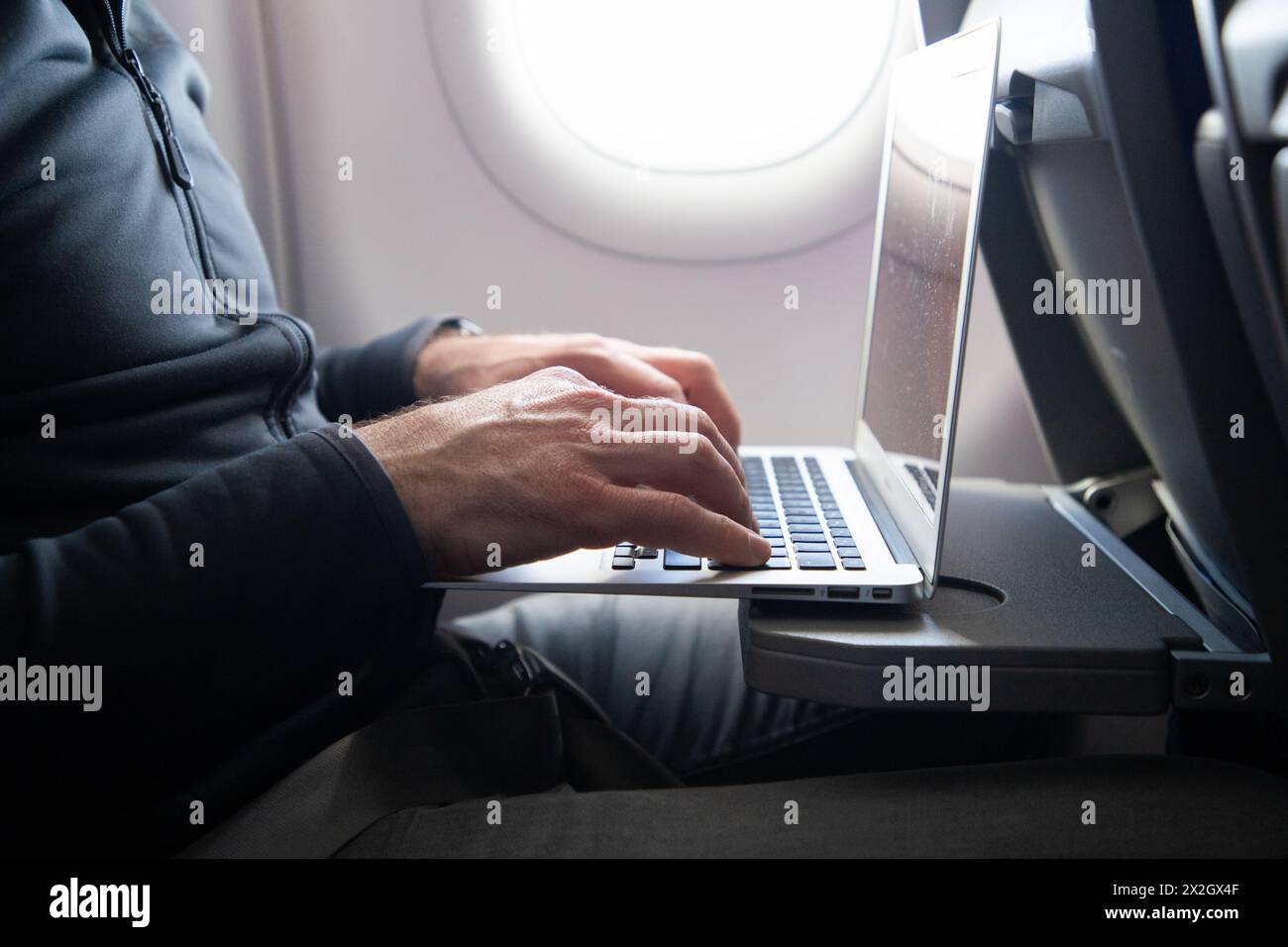 Airline cabin laptop hi-res stock photography and images - Alamy