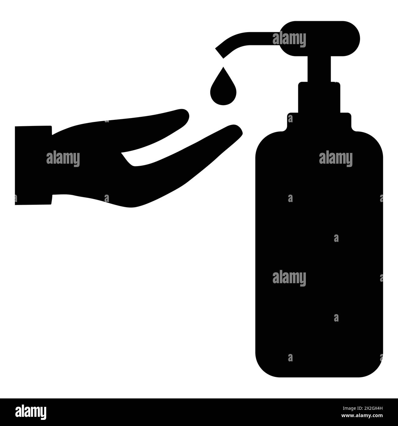 Bottle for hand sanitizer with antibacterial gel vector icon. Alcohol ...
