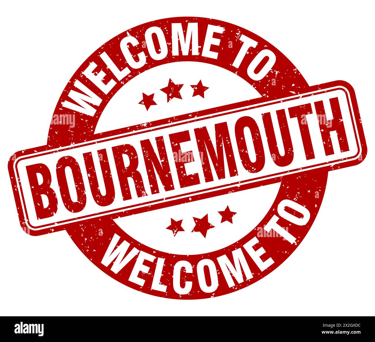 Welcome to Bournemouth stamp. Bournemouth round sign isolated on white ...