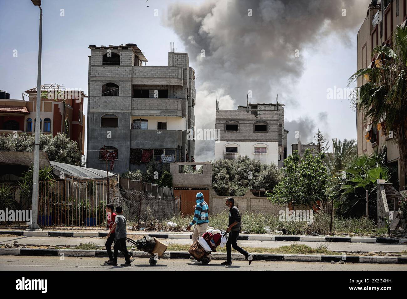 Bureij, Gaza, Palestinian Territories. 22nd Apr, 2024. Israeli ...