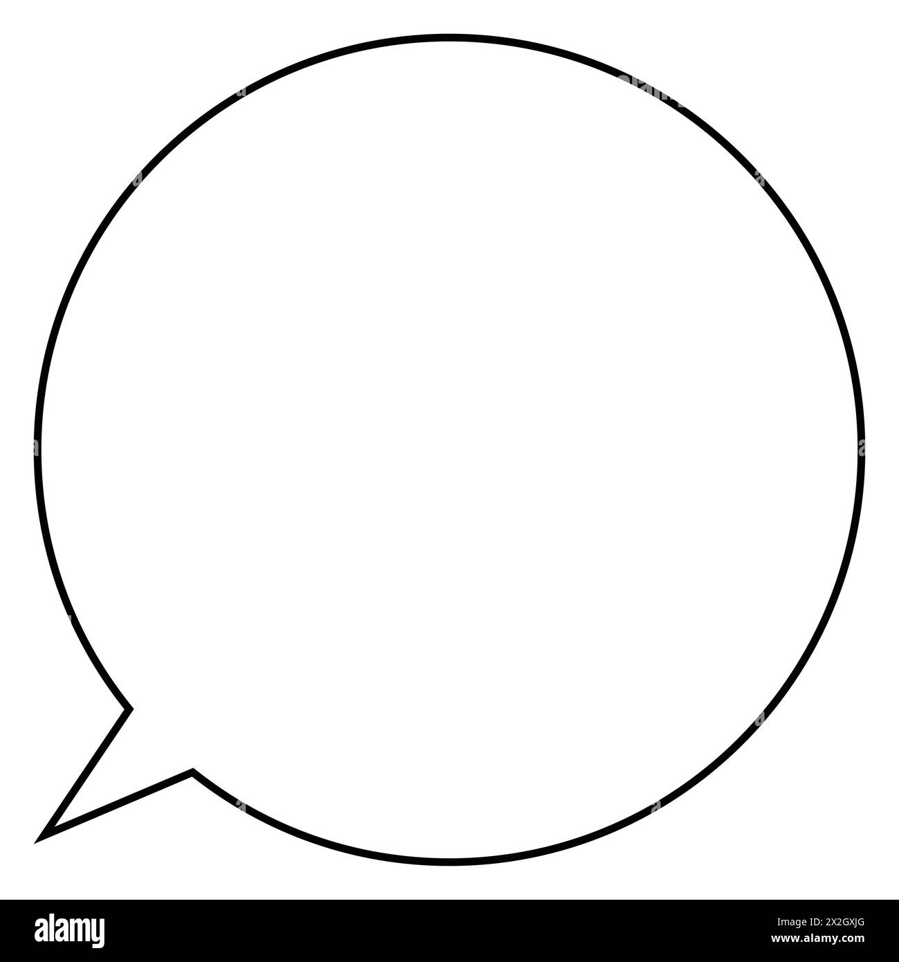 Comic empty speech thought Bubble. Conversation line icon. Idea symbol ...