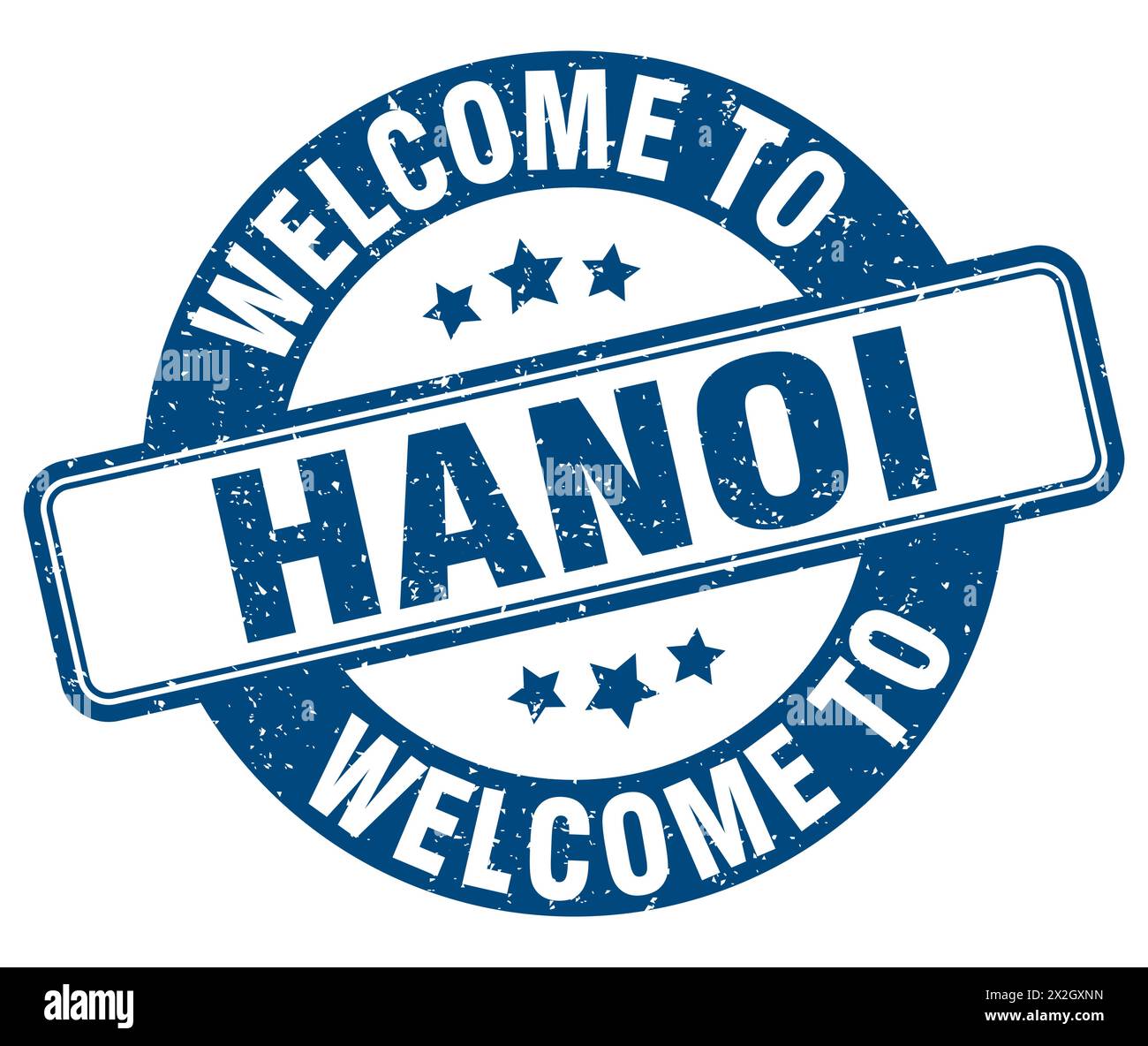 Welcome to Hanoi stamp. Hanoi round sign isolated on white background ...