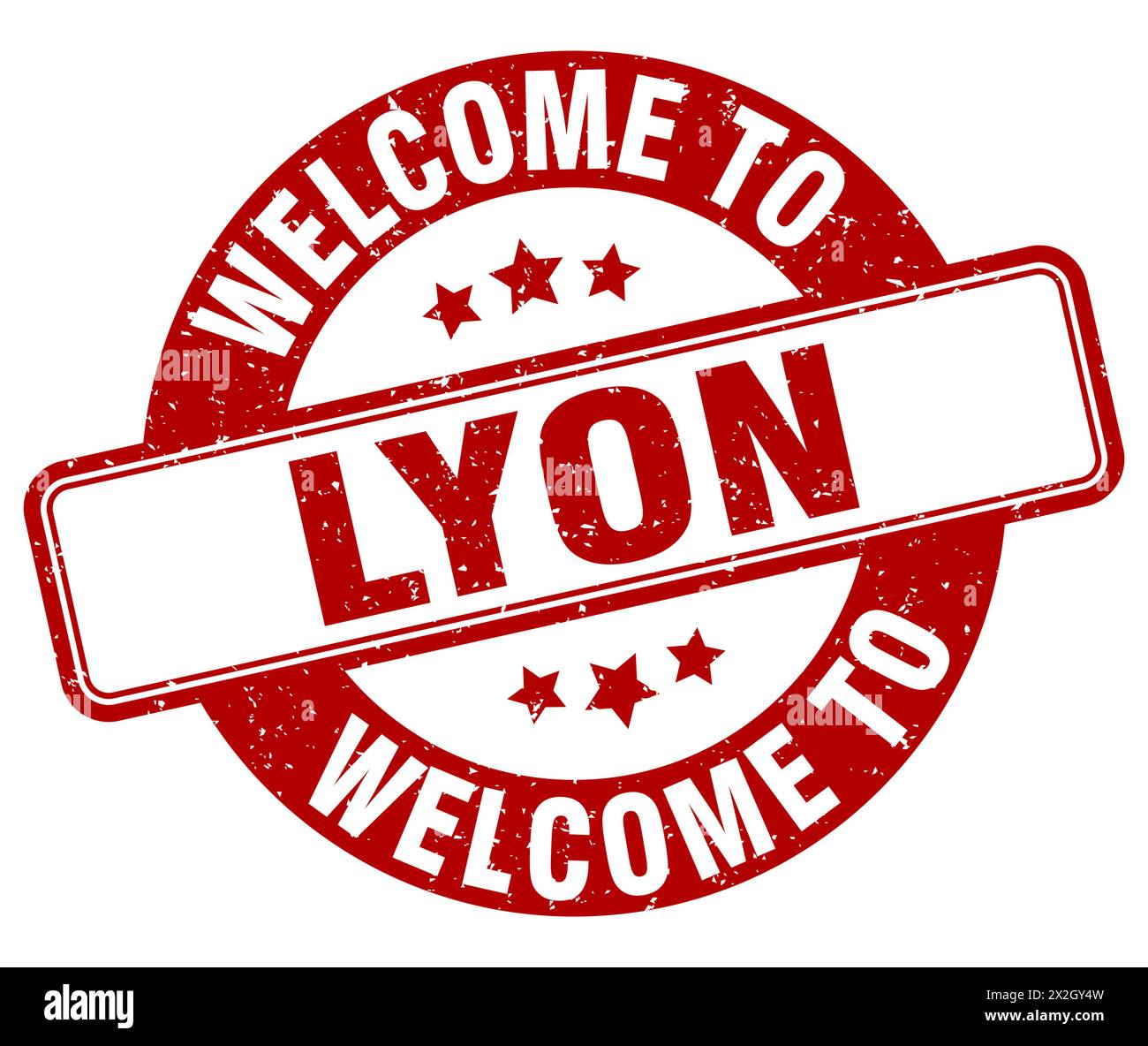 Welcome to Lyon stamp. Lyon round sign isolated on white background ...