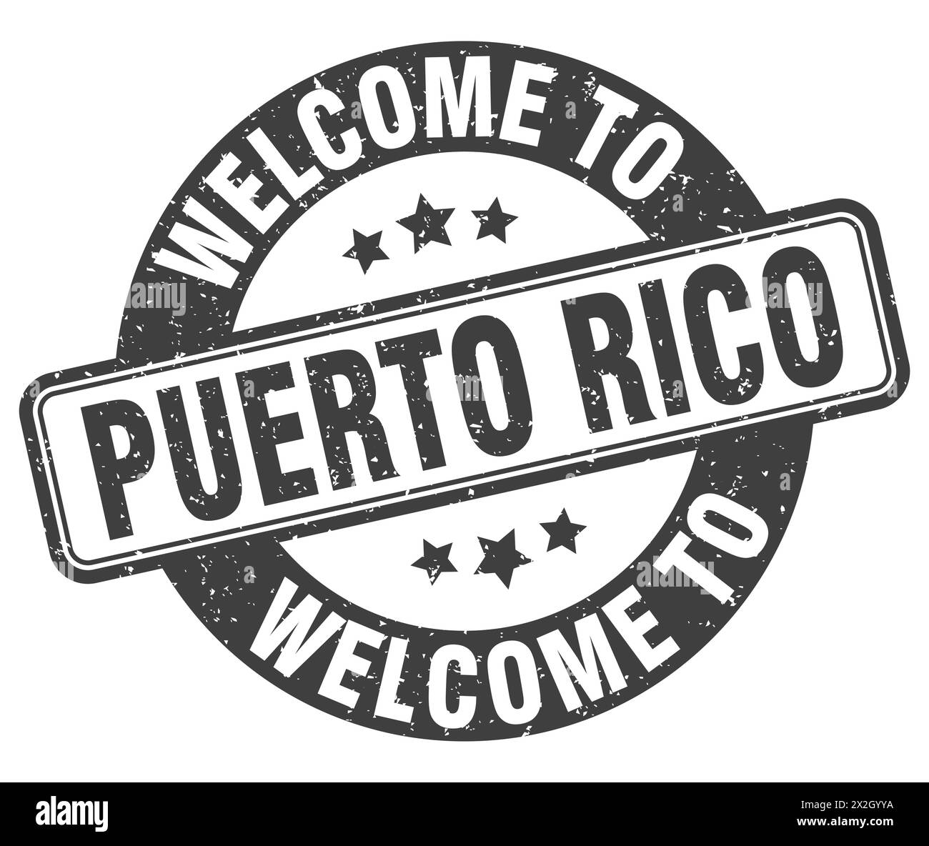 Welcome to Puerto Rico stamp. Puerto Rico round sign isolated on white ...