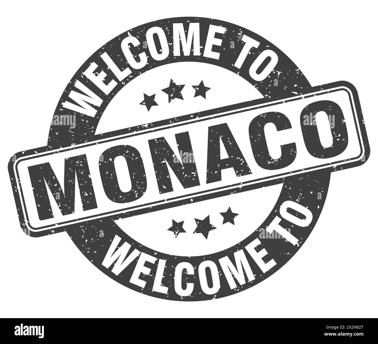 Welcome to Monaco stamp. Monaco round sign isolated on white background ...
