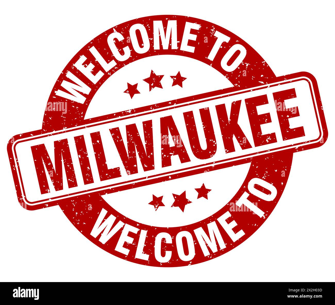 Welcome to Milwaukee stamp. Milwaukee round sign isolated on white ...