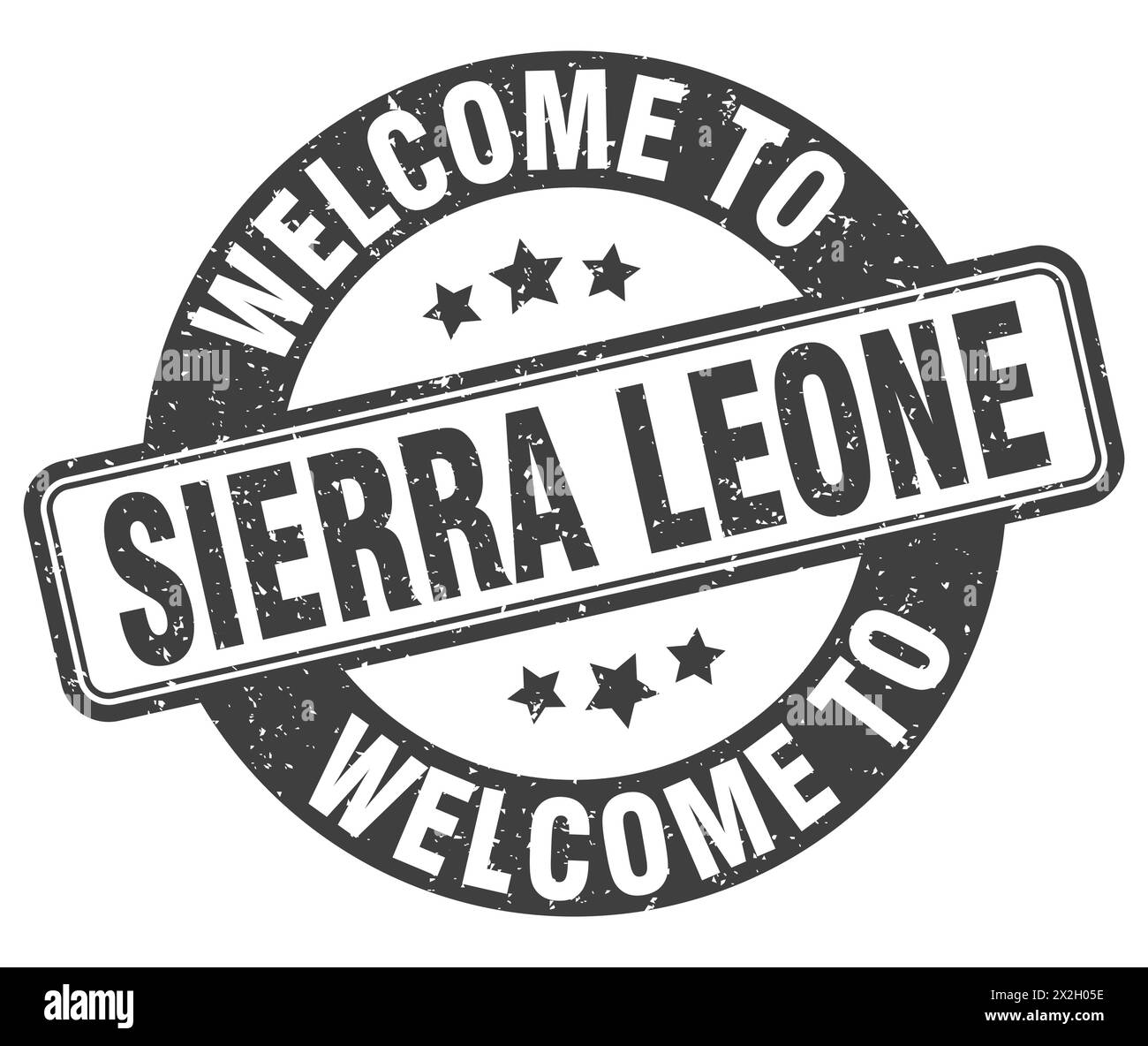 Welcome to Sierra Leone stamp. Sierra Leone round sign isolated on ...