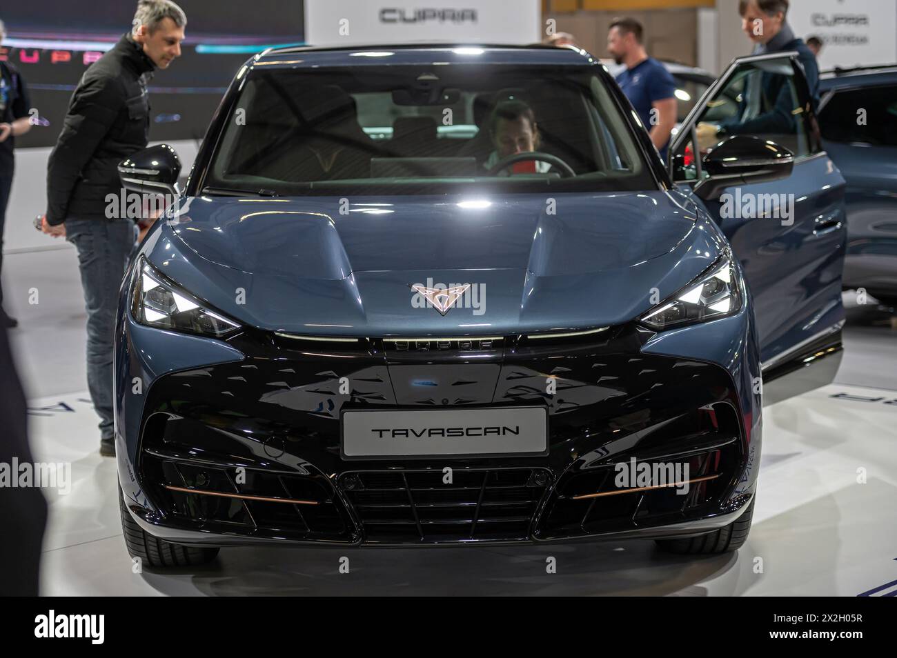Riga, Latvia, April 19, 2024: fully electric car Cupra Tavascan ...